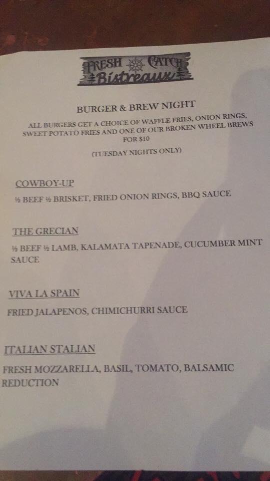 Menu at Fresh Catch restaurant, Marksville