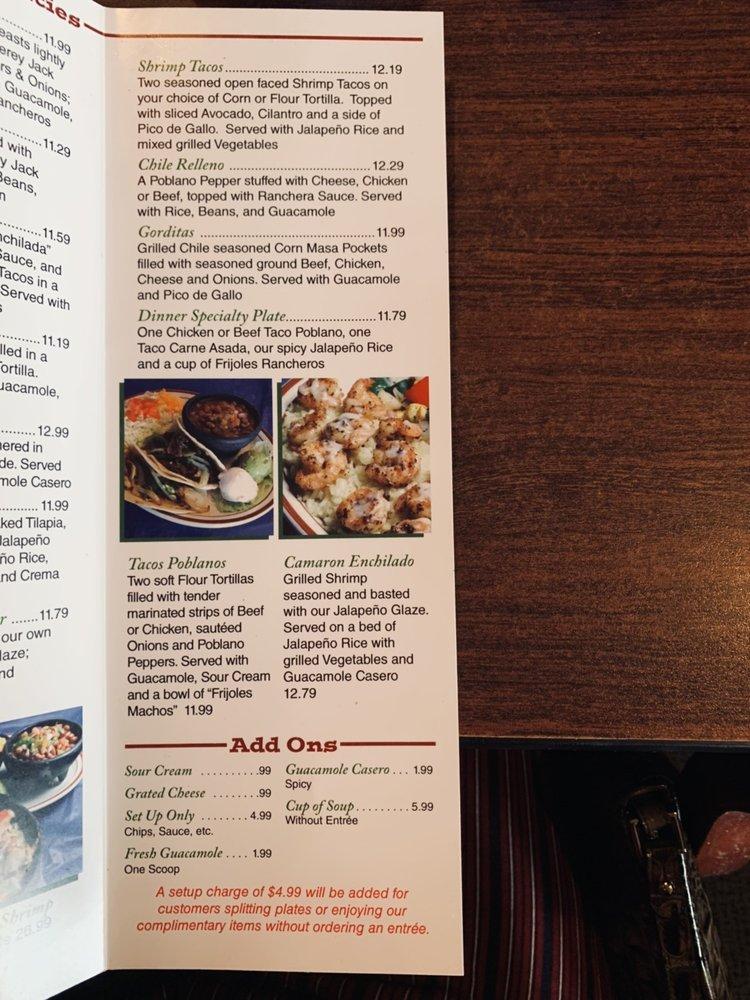 Menu at Alvarado's Mexican Restaurant, Edmond, S Broadway