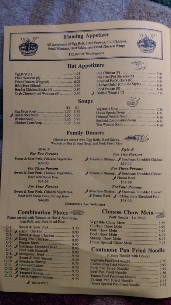 Menu at Heng Fat restaurant, Sacramento