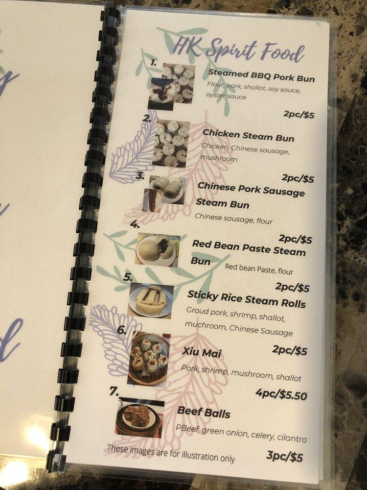 Menu at Hong Kong Spirit Food, Anchorage, Gander St