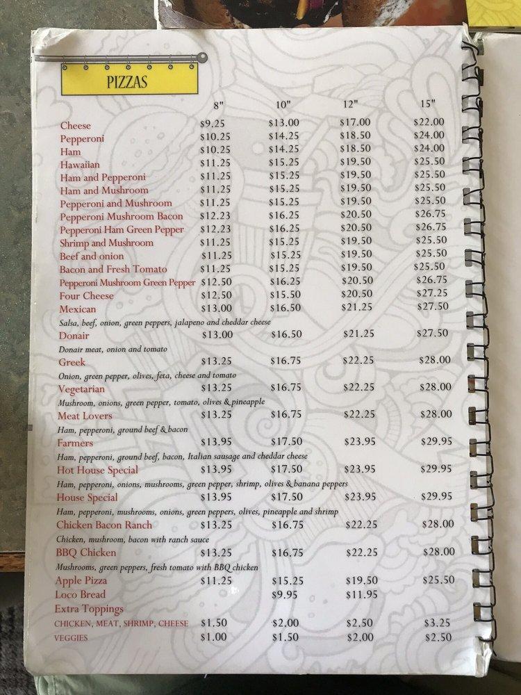 Menu at Max's Drive-in Restaurant, Bashaw