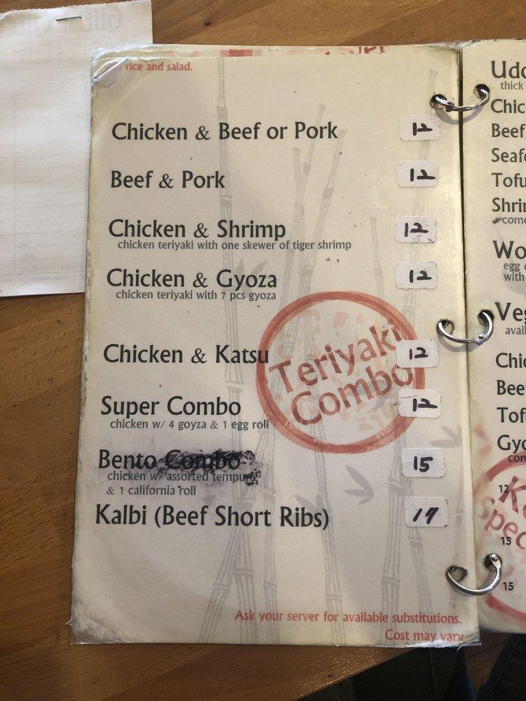 Menu at Teriyaki Time restaurant, Anacortes
