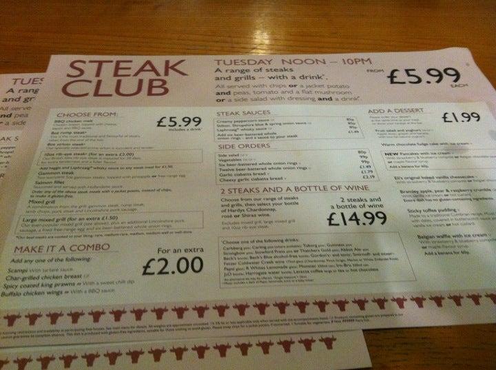Menu at The Last Post - JD Wetherspoon pub & bar, Paisley, County Sq
