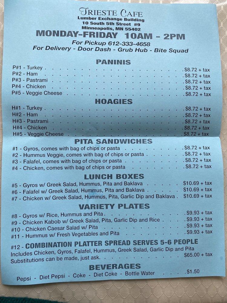 Carta de Trieste Cafe, Minneapolis