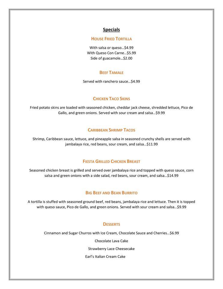 Menu at Watt Street Tavern pub & bar, Circleville