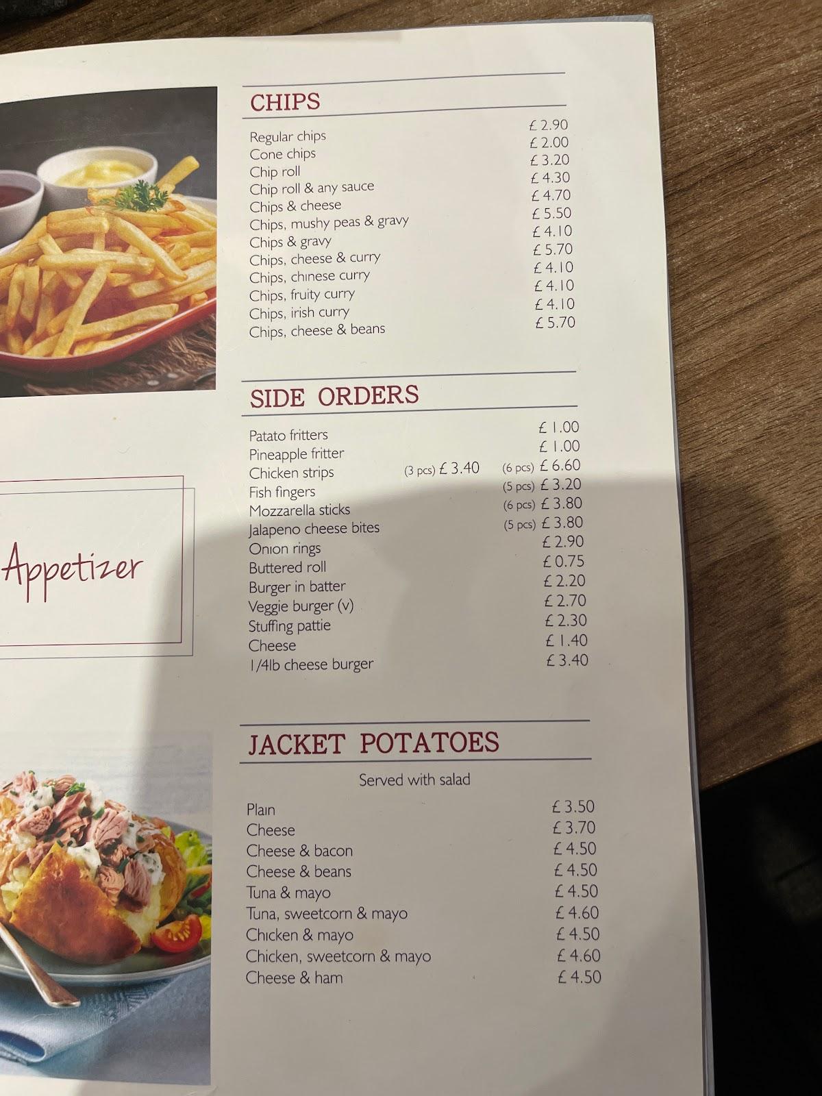 Menu at Codfather & The Pearl Restaurant, Blackwood