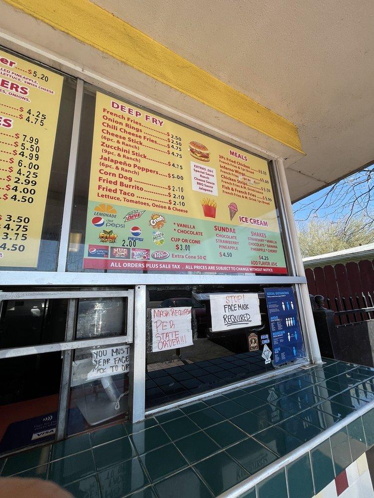 Menu at East Main Drive-In restaurant, Stockton, E Main St