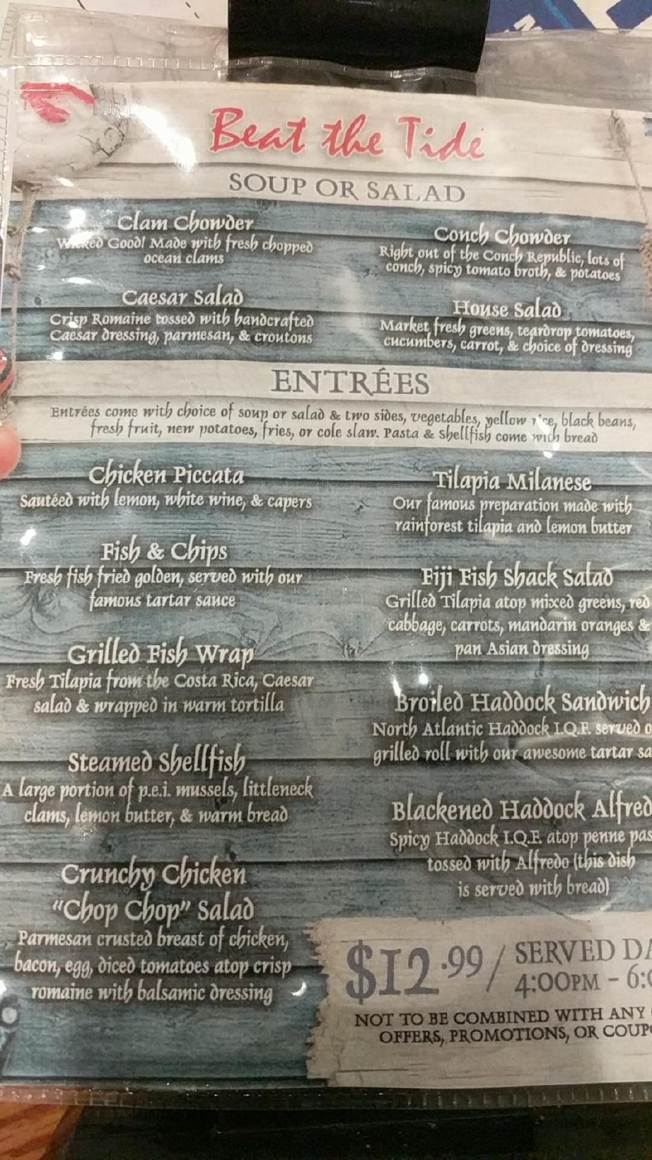 Menu at New England Fish Market & Restaurant, Palm City