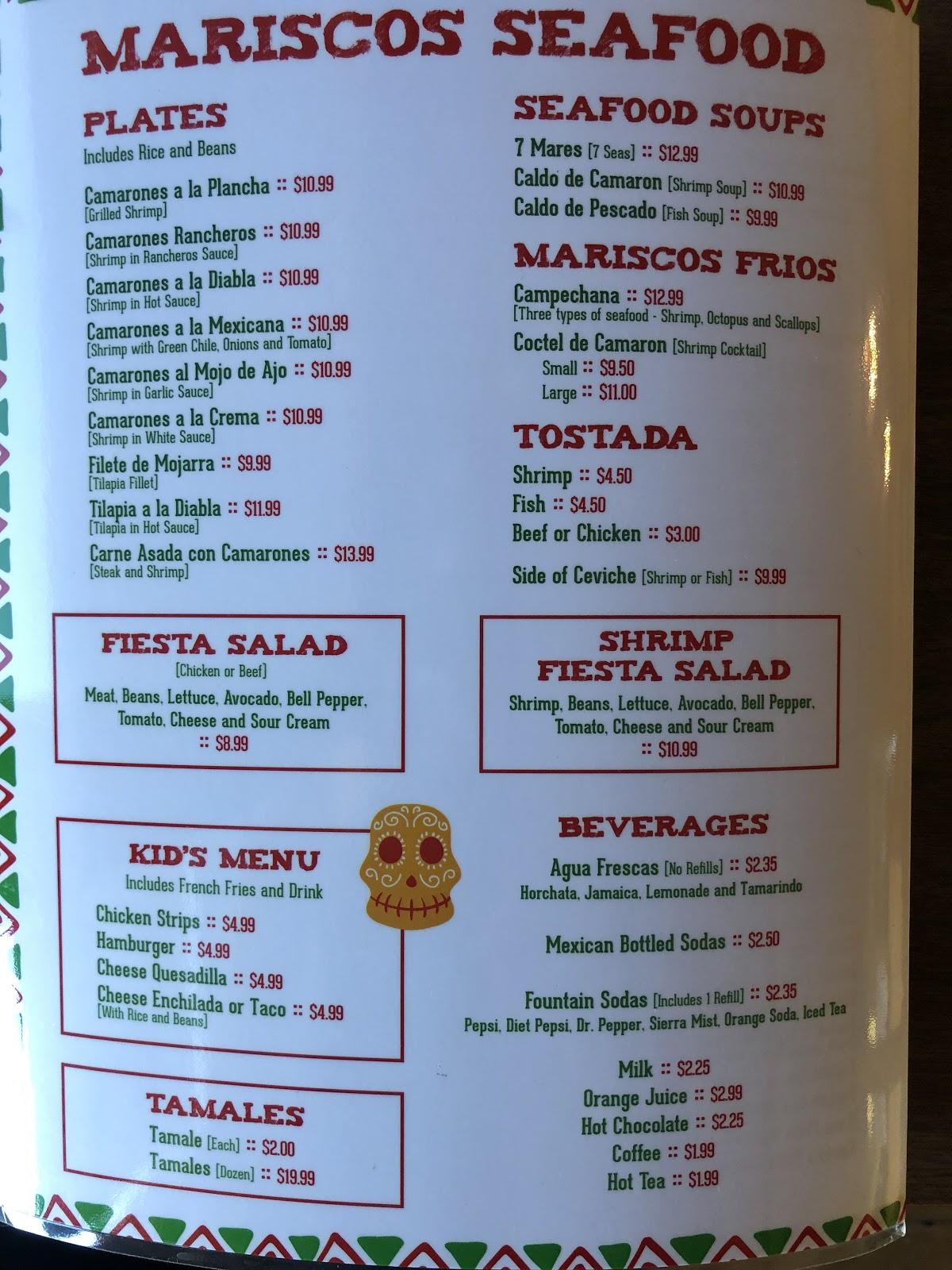 Menu at Ruben's Grill Mexican Restaurant, Albuquerque