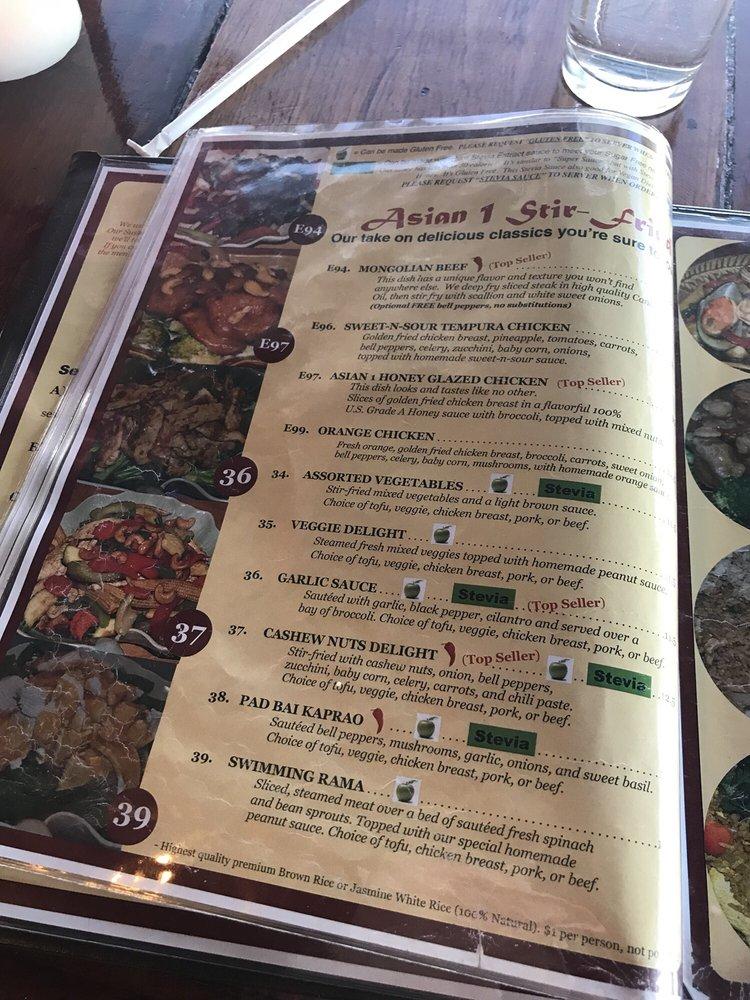 Menu at Asian 1 restaurant, Bellingham, Meridian St #101