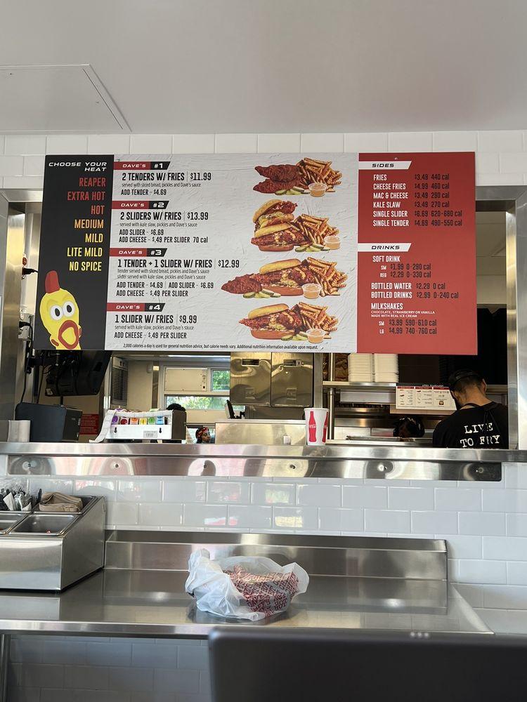 Menu at Dave's Hot Chicken restaurant, Artesia