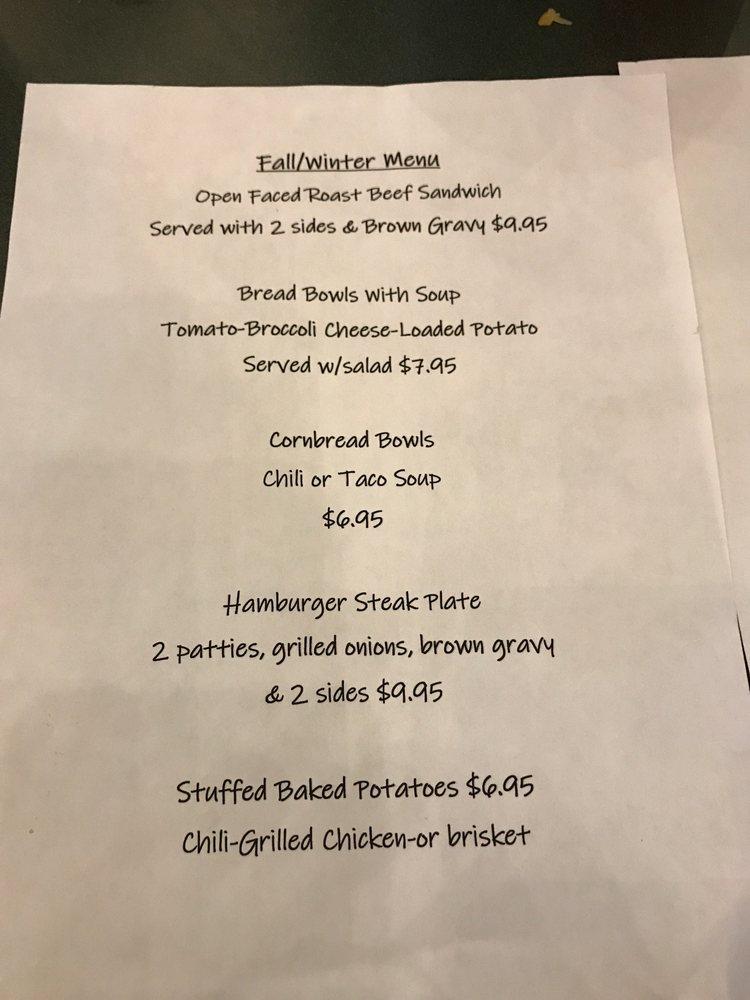 Menu at Circa 1880 Restaurant & Co., Baird