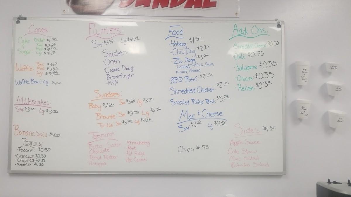 Menu at Dippers And Dogs restaurant, Upper Sandusky, E Wyandot Ave