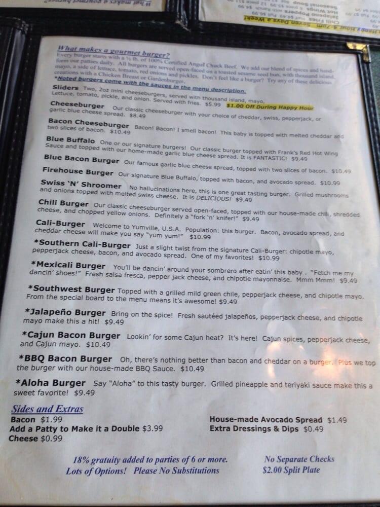 Menu at Froggy's pub & bar, Davis