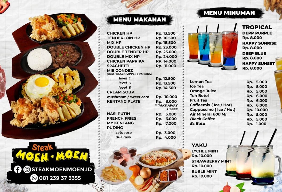 Menu at Steak Moen Moen, Batu