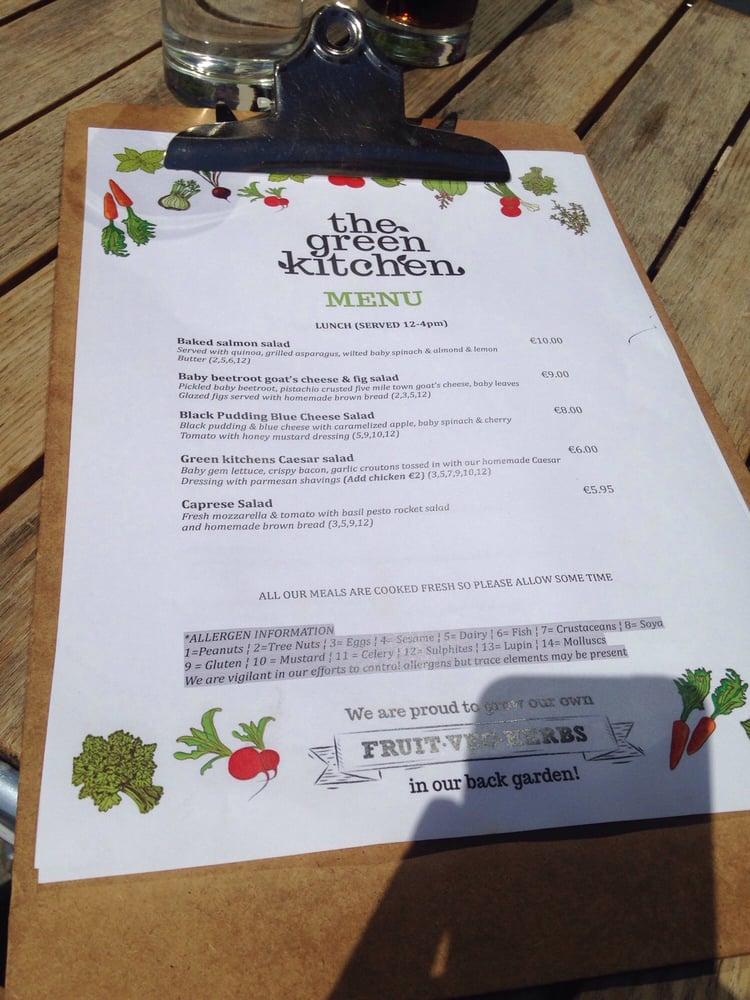 Menu at The Green Kitchen & Garden Shop cafe, Dublin