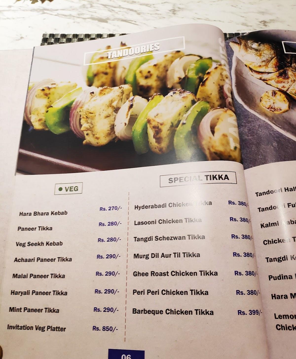 Menu at The Invitation 365, Visakhapatnam