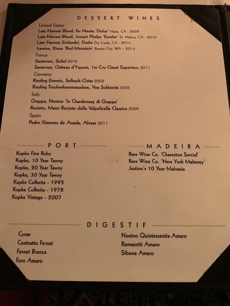 Menu at Jeff Ruby's Steakhouse, Louisville, Louisville