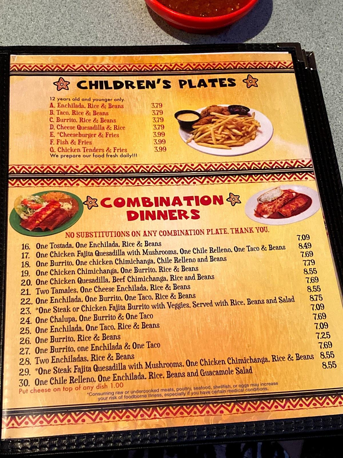 Menu at Mi Hacienda Mexican Restaurant, Decatur