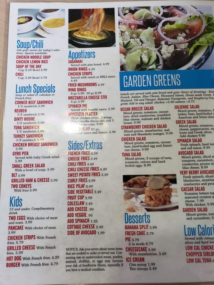 Menu at Ocean Breeze restaurant, Marysville