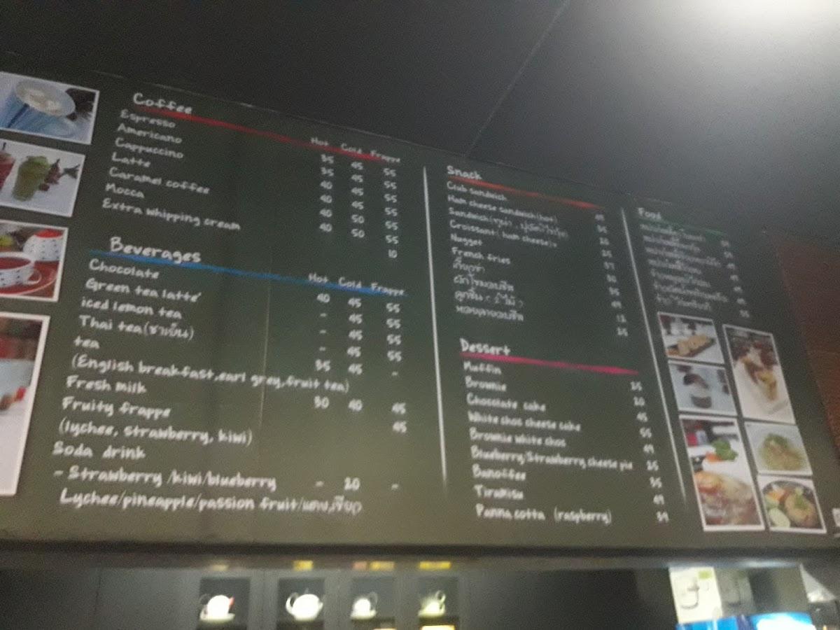 Menu at U Café cafe, Bang Phun