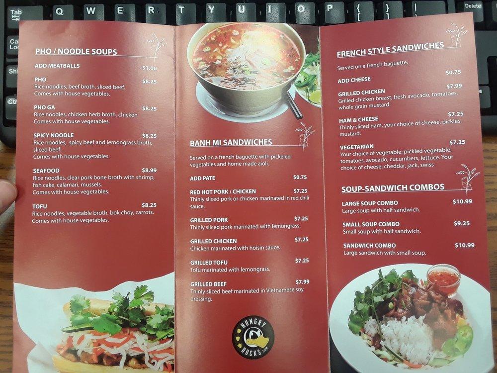 Menu at Bon Mi restaurant, Eugene, 153 E Broadway