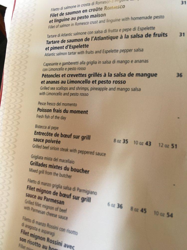 Menu at CONTI - Cuisine Italien / Francaise - Fruit de Mer / Burgers ...