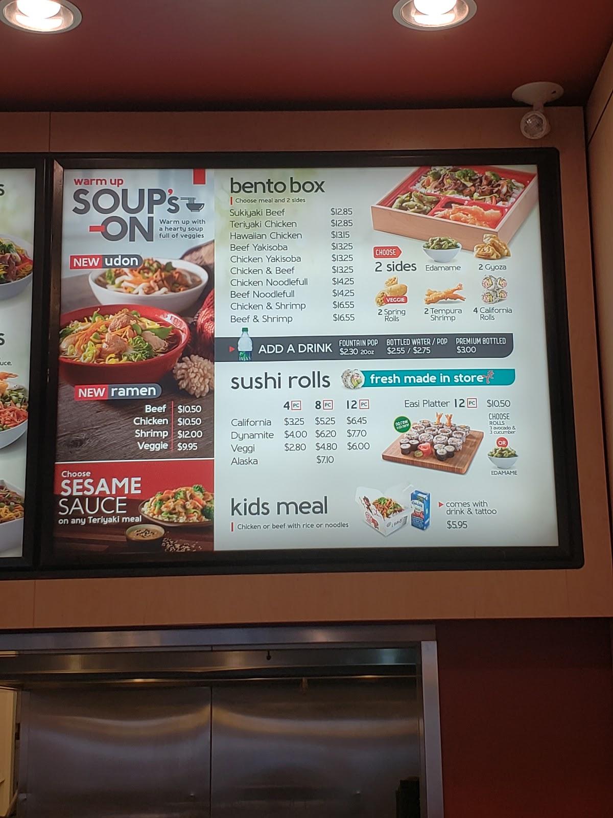 Menu au Edo Japan - Westway Plaza - Grill and Sushi restaurant, Spruce ...
