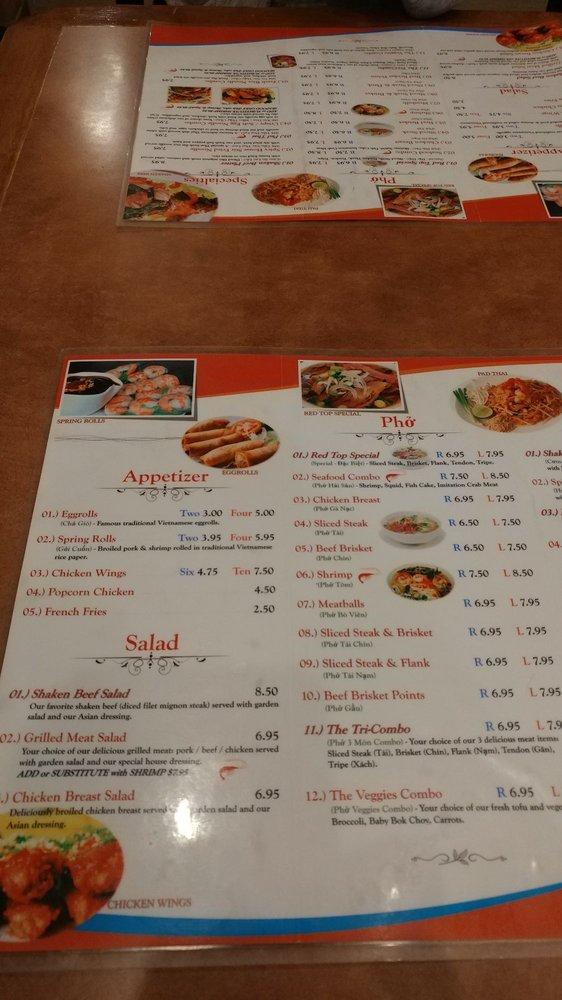 Menu at Red Top Kitchen restaurant, Baldwin Park