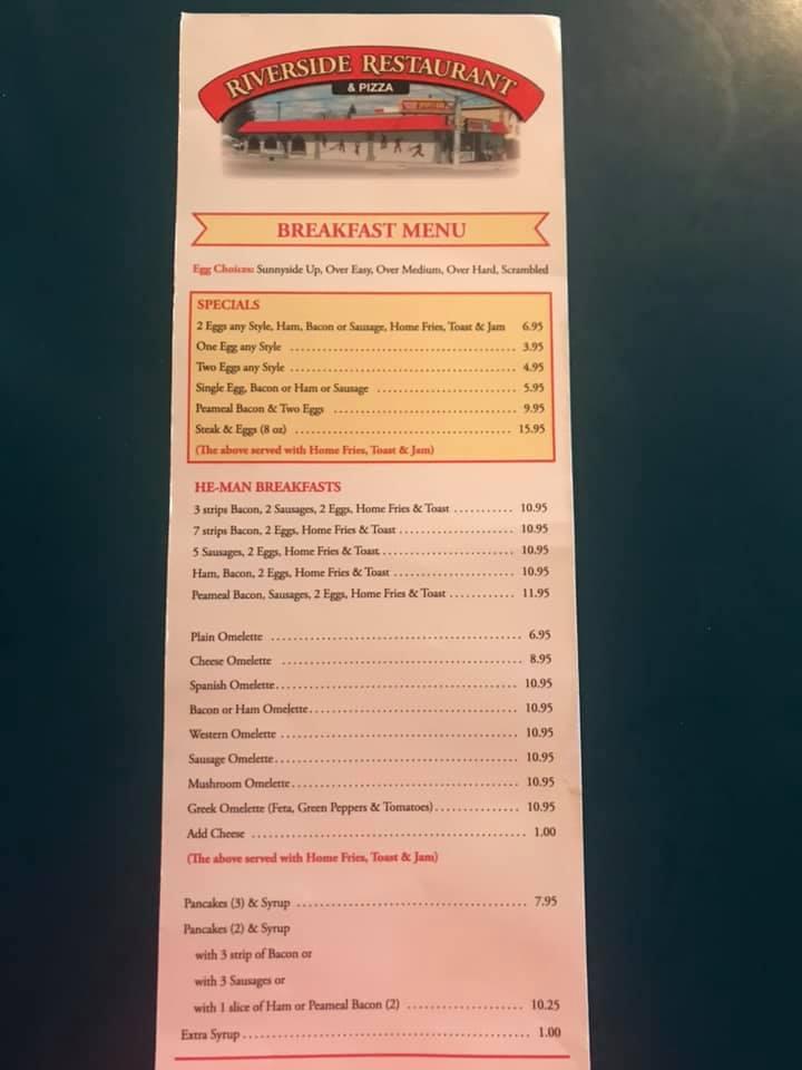 Menu at Riverside Tavern Sports Bar and Grill, Windsor, 488 Lauzon Rd
