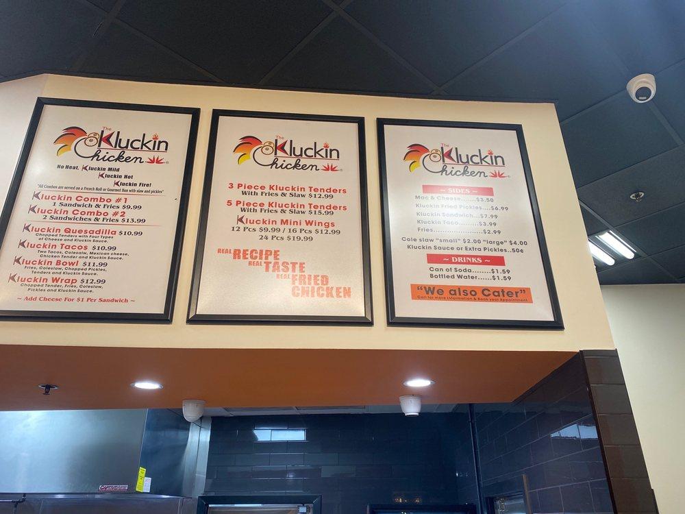 Menu at The Kluckin Chicken restaurant, Glendale