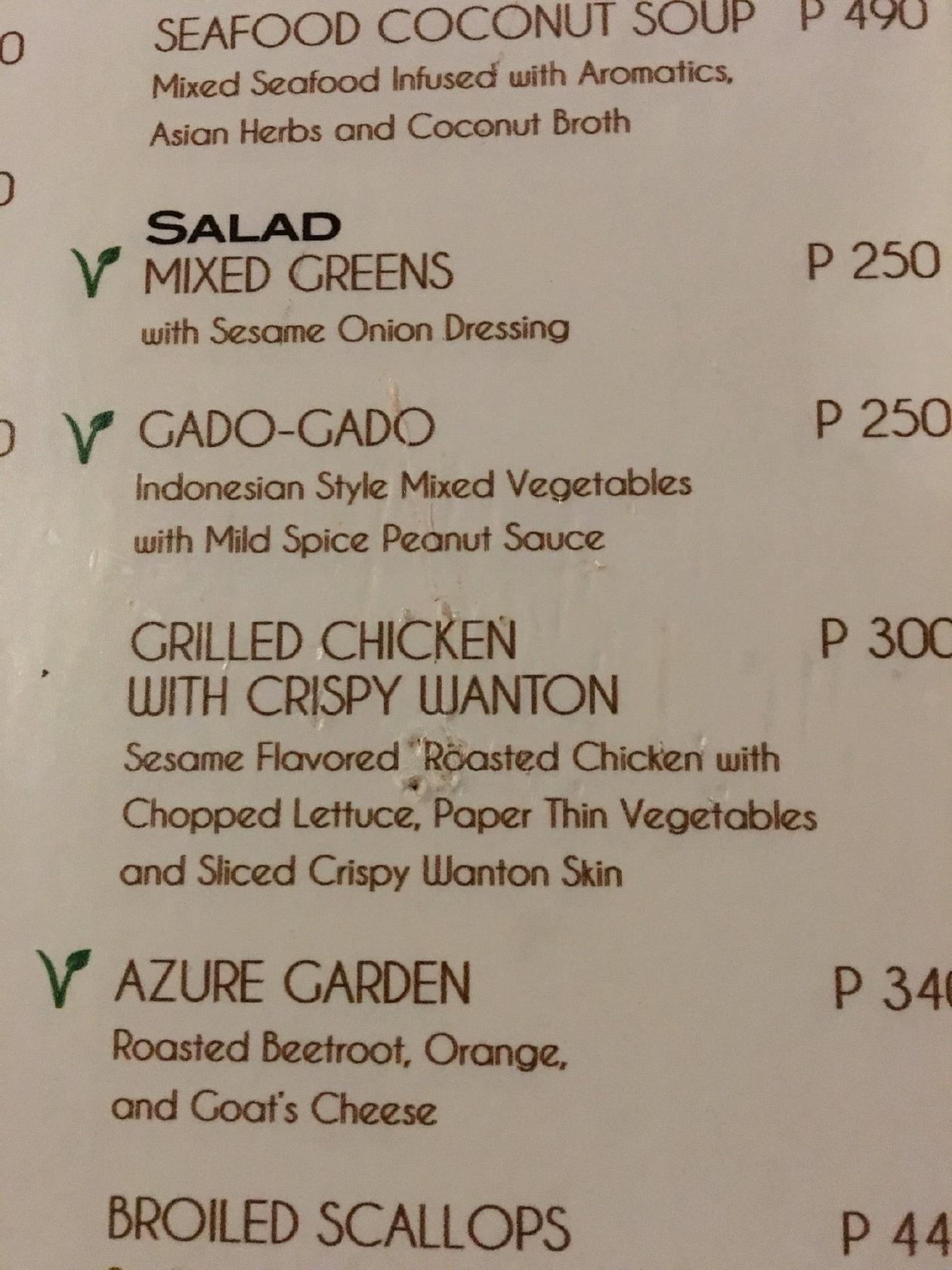 Carta de Azure Beach Club, Lapulapu, Crimson Resort and Spa