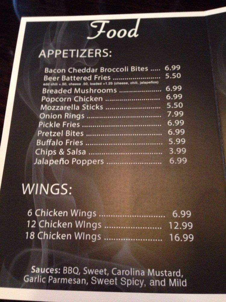 Menu at Blind Pig pub & bar, Lafayette