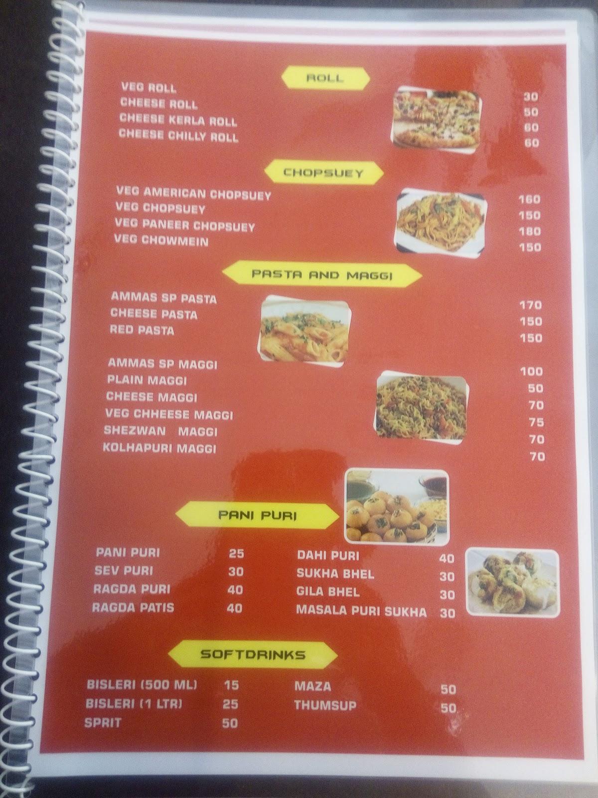 Menu at Amma's Kitchen, Mumbai, Shop Number 34