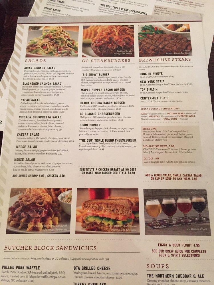 Menu at Granite City Food & Brewery restaurant, Novi