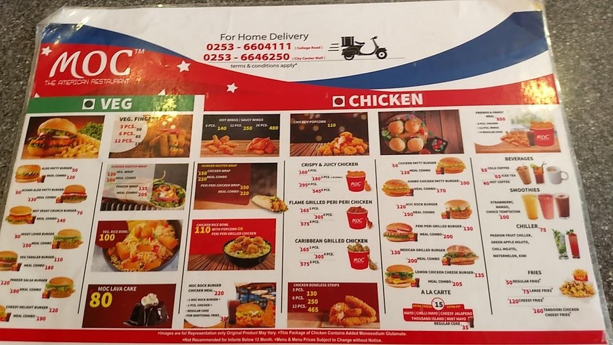 Menu at Mad Over Chicken,MOC, Nashik, Food court FC-15 City Centre Mall