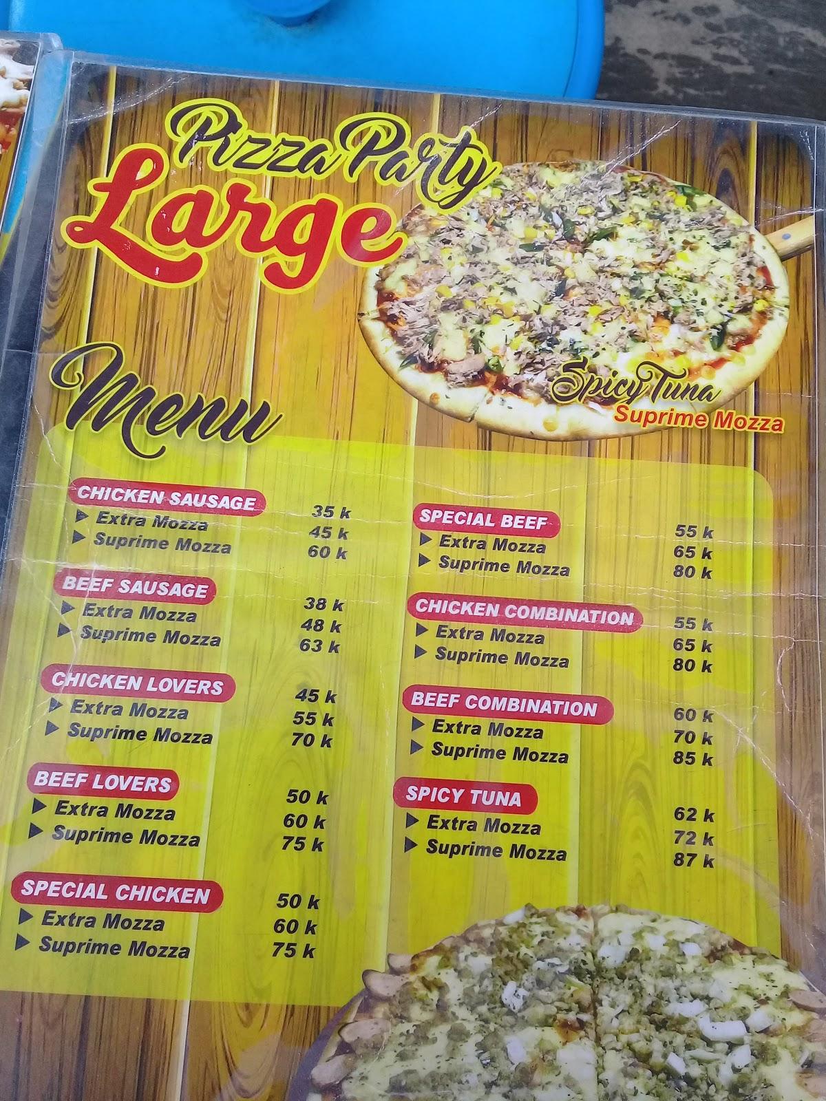 Menu at Pizza Party restaurant, Pekanbaru, Jl. Dr. Sutomo No.15