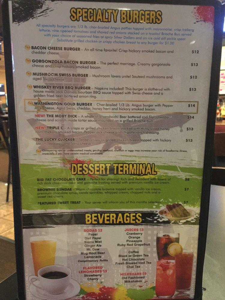 Menu at Silver Dollar Casino Seatac restaurant, SeaTac