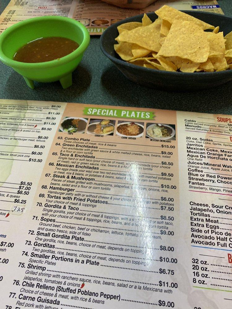 Menu at Gutierrez Family Restaurant, Wichita Falls