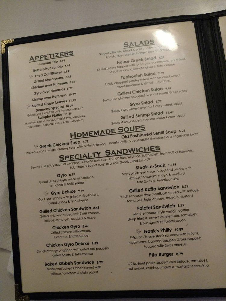Menu at The Olive Branch Mediterranean Cuisine restaurant, Birmingham ...