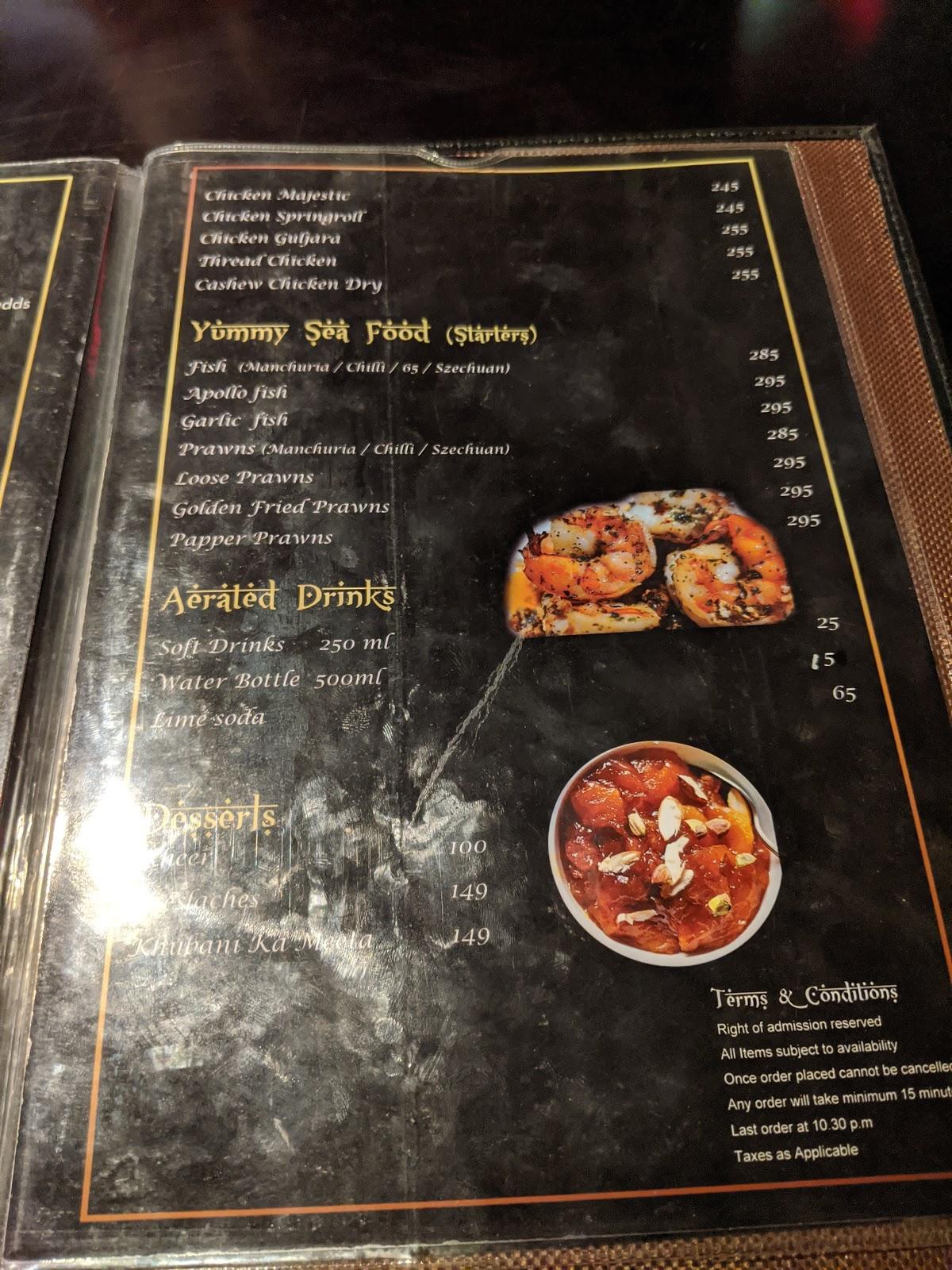 Menu at Barkaas Arabic Restaurant, Vijayawada, MG Rd