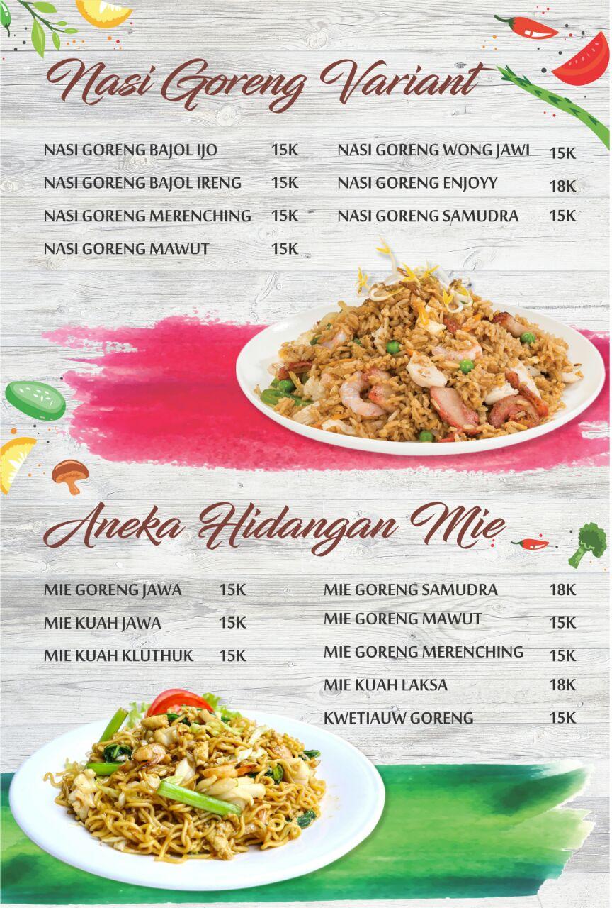 Menu at Eat enjoy cafe, Surabaya, Jl. Bronggalan II No.23D
