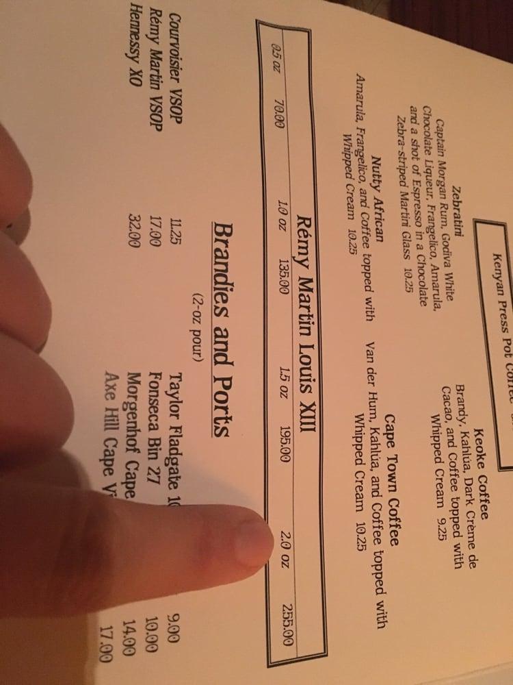 Menu at Jiko - The Cooking Place restaurant, Orlando, W Osceola Pkwy