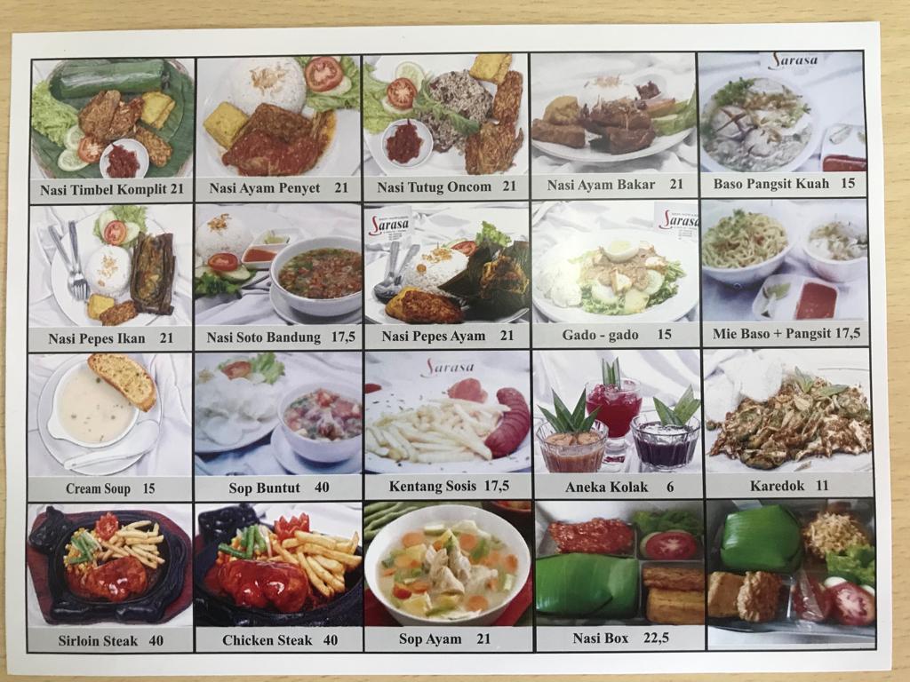 Menu at Sarasa Bakery & Pastry, Bandung