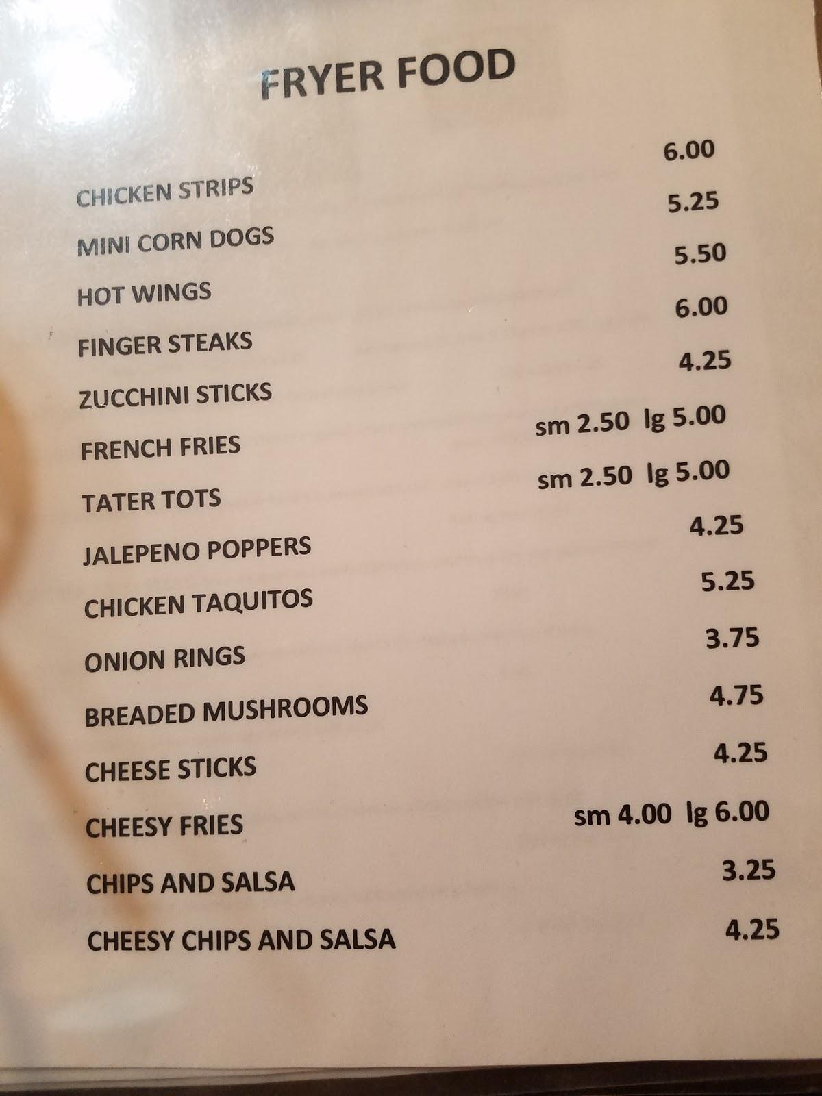 Menu at Simcoe Cafe, Goldendale