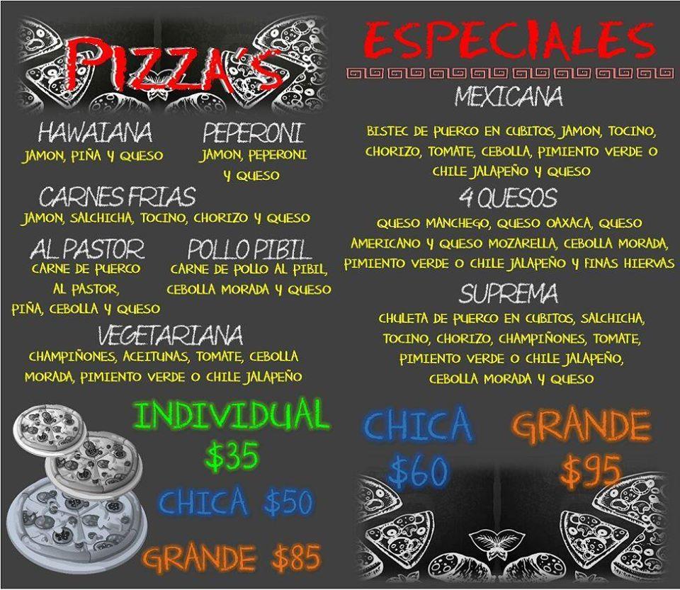 Menu at Tacos Y Tortas "El Garage" restaurant, Tecolutla