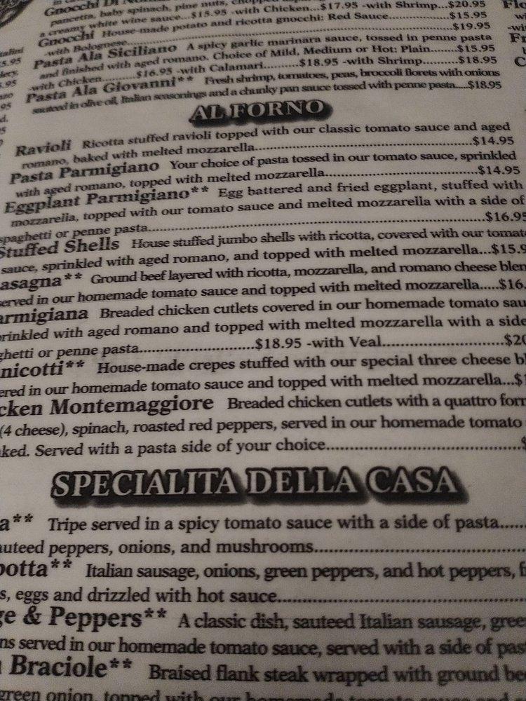 Menu at The Italian Village pub & bar, Depew
