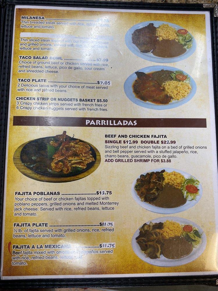 Menu at El Mana' Taqueria restaurant, Houston, Imperial Valley Dr Ste 700