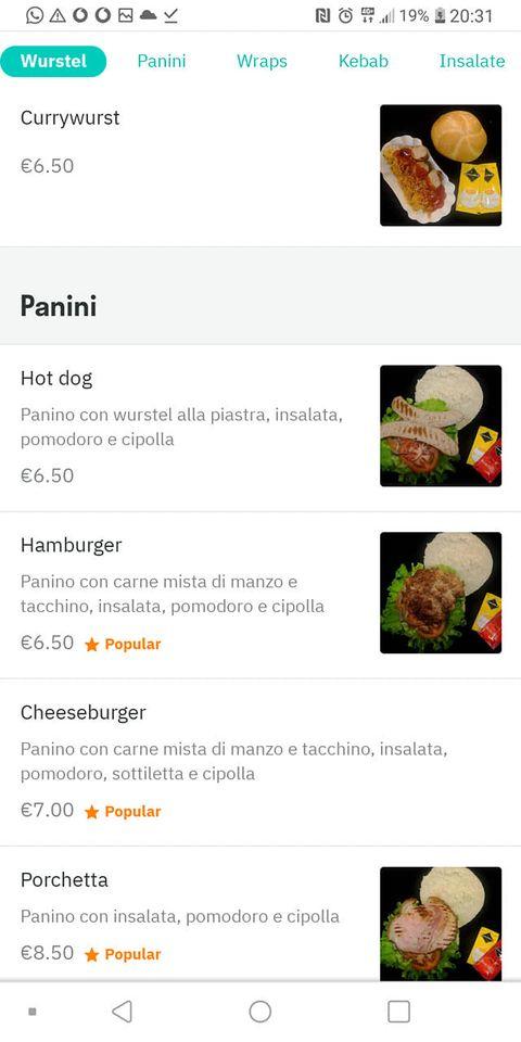 Menu at Imbiss Snackpoint pub & bar, Bolzano