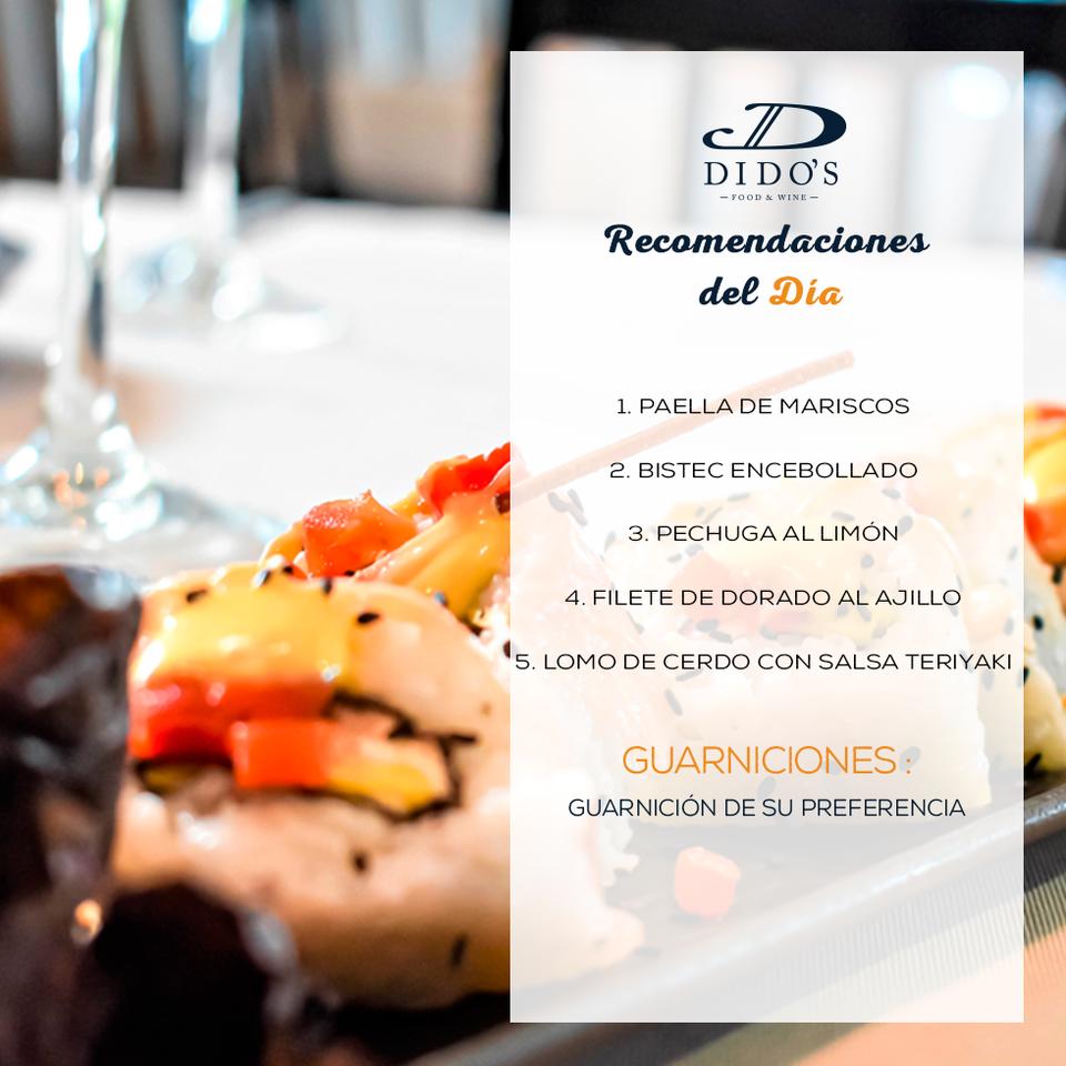 Menu at DIDO'S Food & Wine restaurant, La Romana